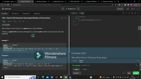 1941 Check If All Characters Have Equal Number Of Occurrences Easy