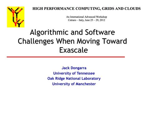 Pdf Algorithmic And Software Challenges When Moving Towards Exascale