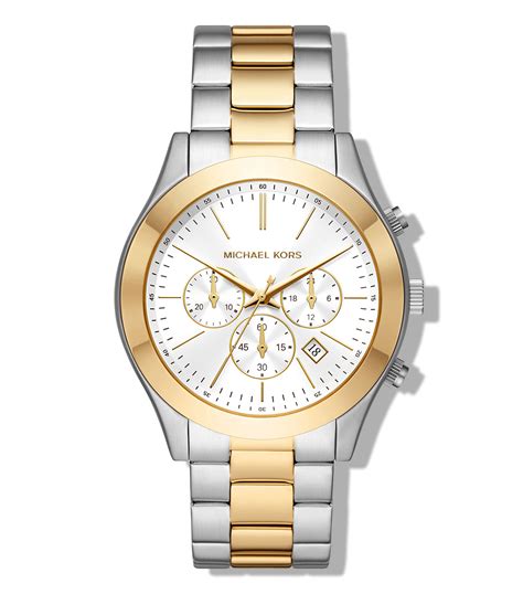 Michael Kors Reloj Para Hombre Slim Runway De Vestir Plateado Y Dorado