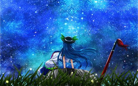 Anime Touhou Tenshi Hinanawi Hd Wallpaper Wallpaperbetter