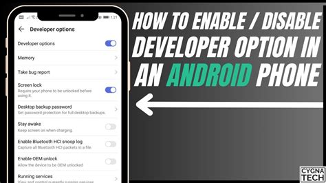 How To Enable Disable Developer Options In Android Youtube