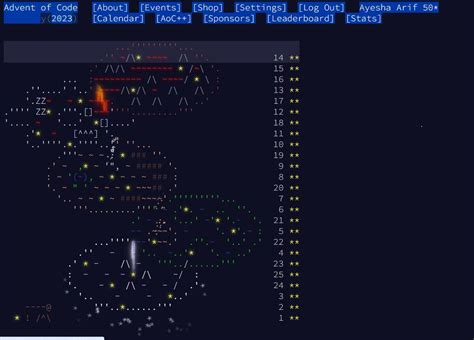 completing advent of code challenge ayesha arif posted on the topic linkedin