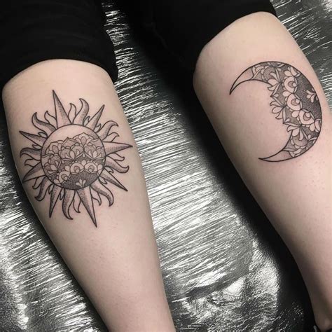 Sun And Moon Tattoo Drawing Tattoo Style Trends
