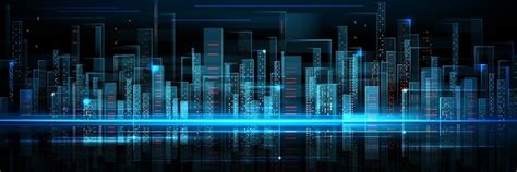 추상적인 미래 도시 건설 기술 배경 무료 벡터