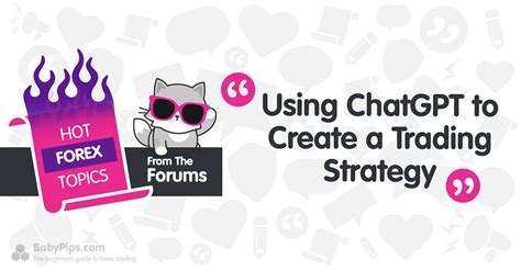 Using Chatgpt To Create A Trading Strategy Expert Advisors And