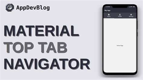 Materialtoptabnavigator React Native Appdevblog Youtube