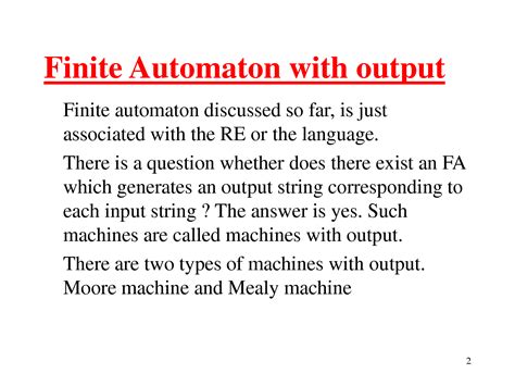 Solution 10 Finite Automaton With Output Studypool
