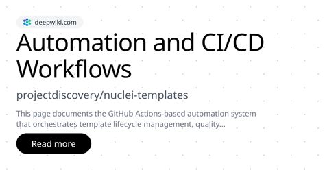Automation And Cicd Workflows Projectdiscoverynuclei Templates
