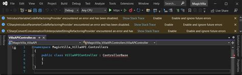 Asp Net Core 7 0 Seeing A Lot Of Pop Up Errors In Visual Studio 2022 Stack Overflow