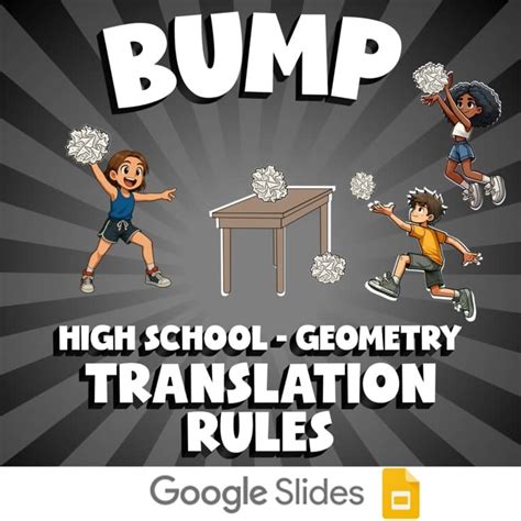 Translation Rules Bump Math Game No Prep Geometry Review Activity
