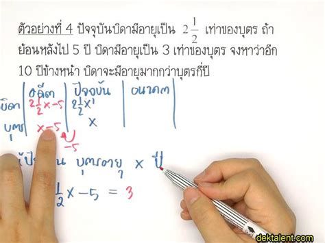 บทเรียนการประยุกต์ของสมการเชิงเส้นตัวแปรเดียว ม 2 ออนไลน์ เรียนด้วยวีดีโอ