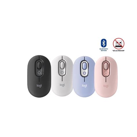 Logitech Pop Mouse Wireless Mouse เมาส์บลูทูธ เมาส์ไร้สาย เสียงคลิกเงียบ รับประกัน 1 ปี Shopee