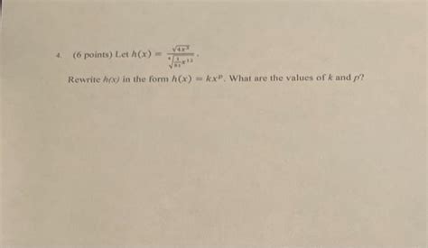 solved 4 6 points let h x 3611x124x3 rewrite h x in