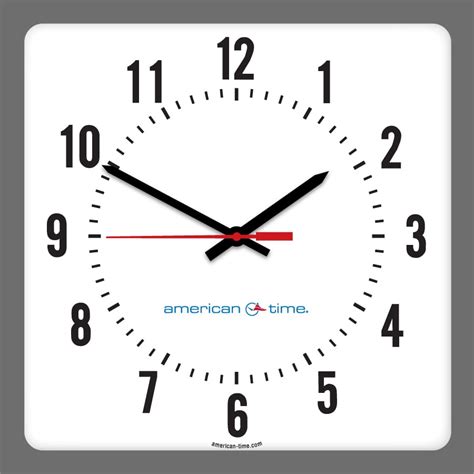 12 Allsync Plus 120v Square Flush Clock Gray Steel Dial 32