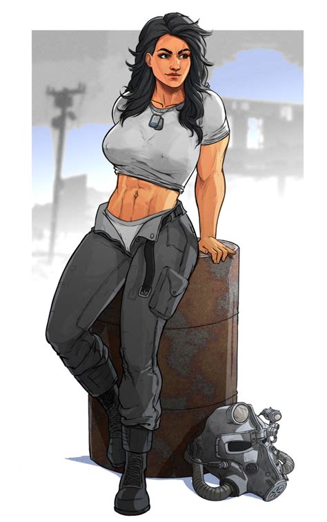 Brotherhood Of Steel Братство Стали Bos Female Muscle Art