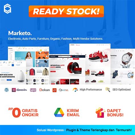 Jual Marketo Wordpress Theme Premium Ecommerce And Multivendor Marketplace Woocommerce Shopee