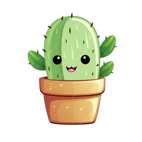 Cute And Happy Cactus Succulent Cactus Succulent Tree Png