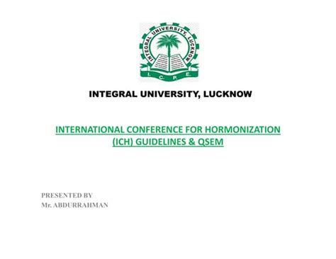 Ich Guidelines Qsem Pptx