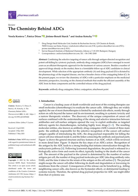 PDF The Chemistry Behind ADCs