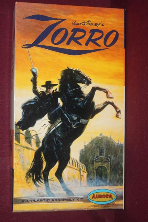 Vintage Zorro Model Kit W Box And Instructions 1966 Aurora Walt Disney Excellent 1867599886