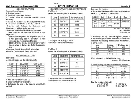 Ce Board Nov 2020 Surveying Set 4 Pdf Surveying Latitude