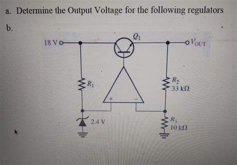 Solved A Determine The Output Voltage For The Following Chegg Com