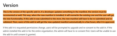 When The Add In Outlook Manifest Updates Will It Automatically Bring