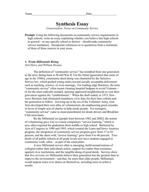 ️ Synthesis Essays Synthesis Essay Outline 2019 02 06