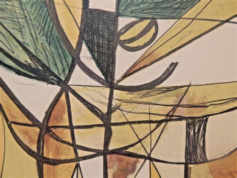 Rare Vintage Pablo Picasso Tete De Faune Gris Cubism Abstract 1950s