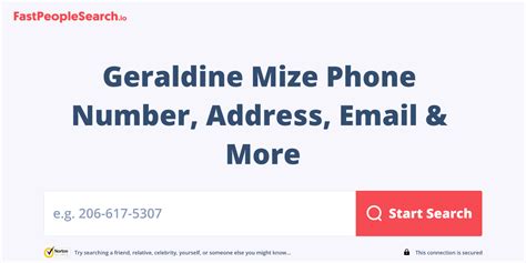 Geraldine Mize Phone Number Address Email And More