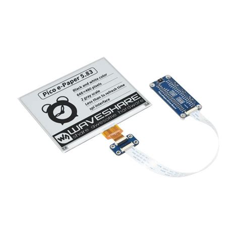 moduł e paper pico 5 83 e ink czarno biały 648x480 do raspberry pi