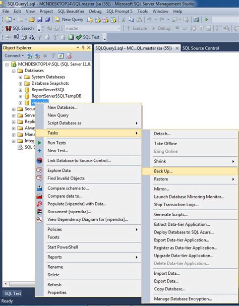 How To Create Database Backup In Sql Server 2012