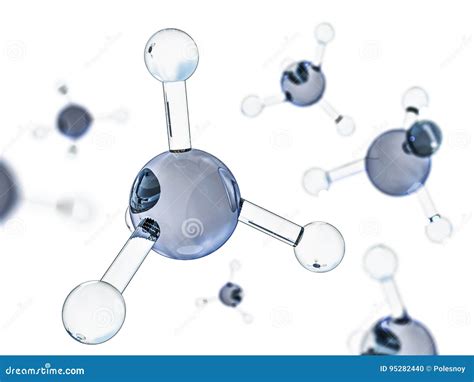 Methane Molecule Structural Formula Cartoon Vector 122796229
