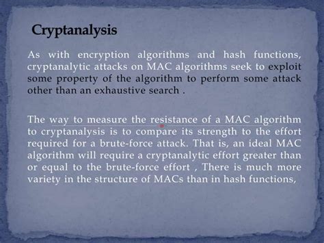 Information And Data Security Cryptanalysis Method Ppt