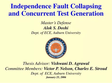 Ppt Independence Fault Collapsing And Concurrent Test Generation