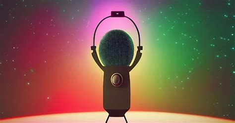 Download Podcast Microphone Red Green And Pink Background