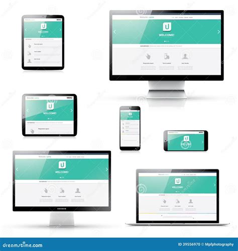 Flat Modern Responsive Web Design Stock Vector Illustration Of Css Responsive