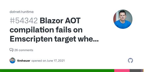 blazor aot compilation fails on emscripten target when run in containers · issue 54342 · dotnet