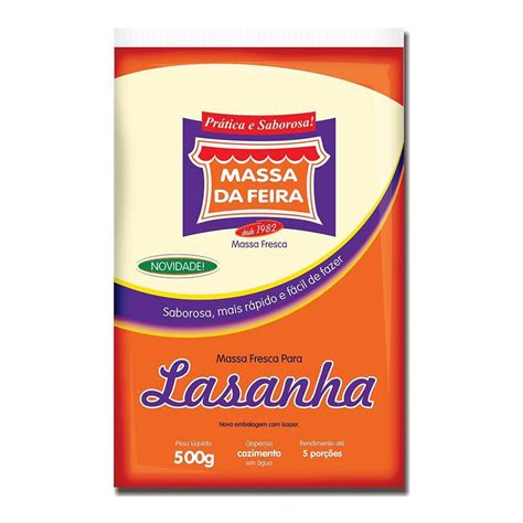 Massa Para Lasanha Massa Da Feira 500g Oba Hortifruti