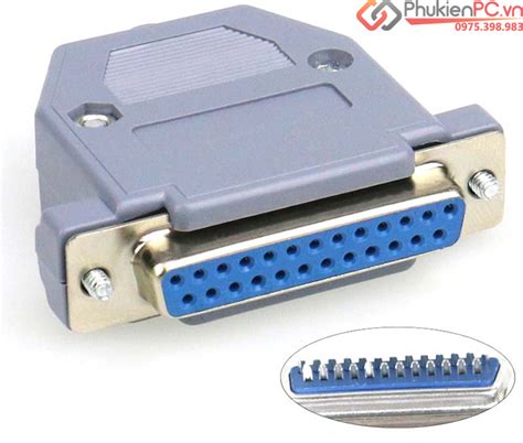 Đầu hàn DB25 LPT Female kèm vỏ ốp