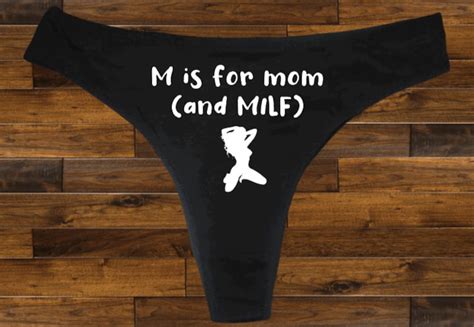 M Is For Mom Milf Thong Gag Gift Funny Underwear Bridal Shower Gift Bachelorette Party Gift