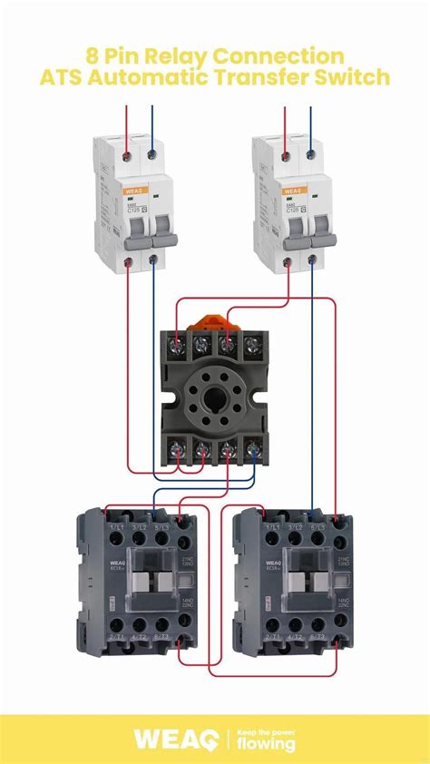 8 Pin Relay Connections For Automatic Transfer Switch Wiring Guide