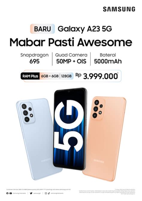 Samsung Luncurkan Galaxy A23 5G Di Indonesia Pakai Snapdragon 695 Harga Rp 3 Jutaan Jagat Gadget