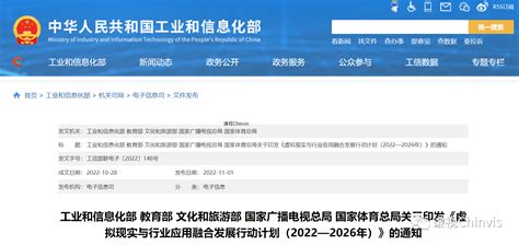 虚拟现实 Vr 与行业应用融合发展行动计划