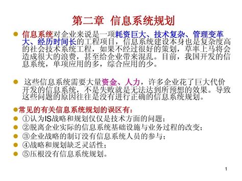 第2章 信息系统规划 Word文档在线阅读与下载 无忧文档
