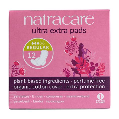 Organic Cotton Ultra Extra Pads Regular Natracare Earth Links