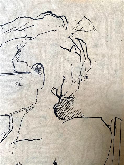 Vintage S Male Nude Pen Sketch Drawing Signed Ewald Male Nude Art Naked Man Sketch Etsy