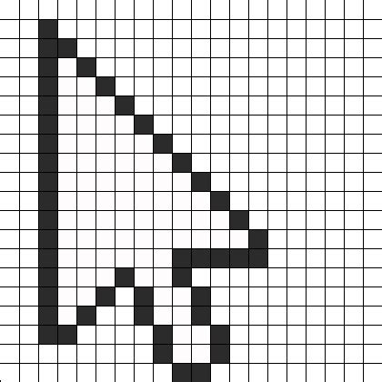 Windows Cursor Perler Bead Pattern Bead Sprites Misc Fuse Bead Patterns