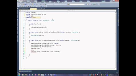 Tutoriel 68 Openfiledialog En C Deuxième Partie En Français Youtube
