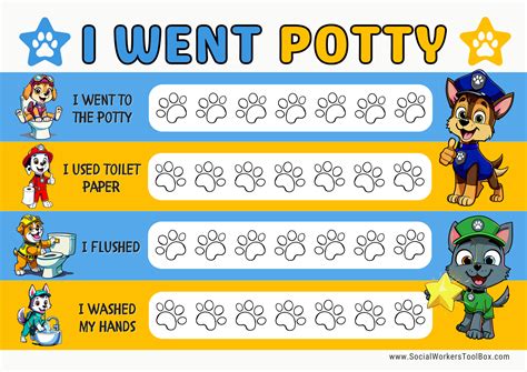 Paw Patrol Toilet Training Chart Printable Printable Chart Template